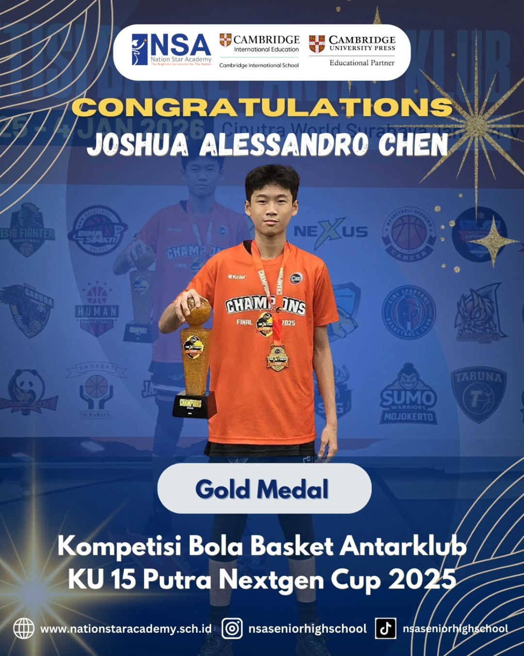 Congratulations to Joshua Alessandro Chen - Nation Star Academy